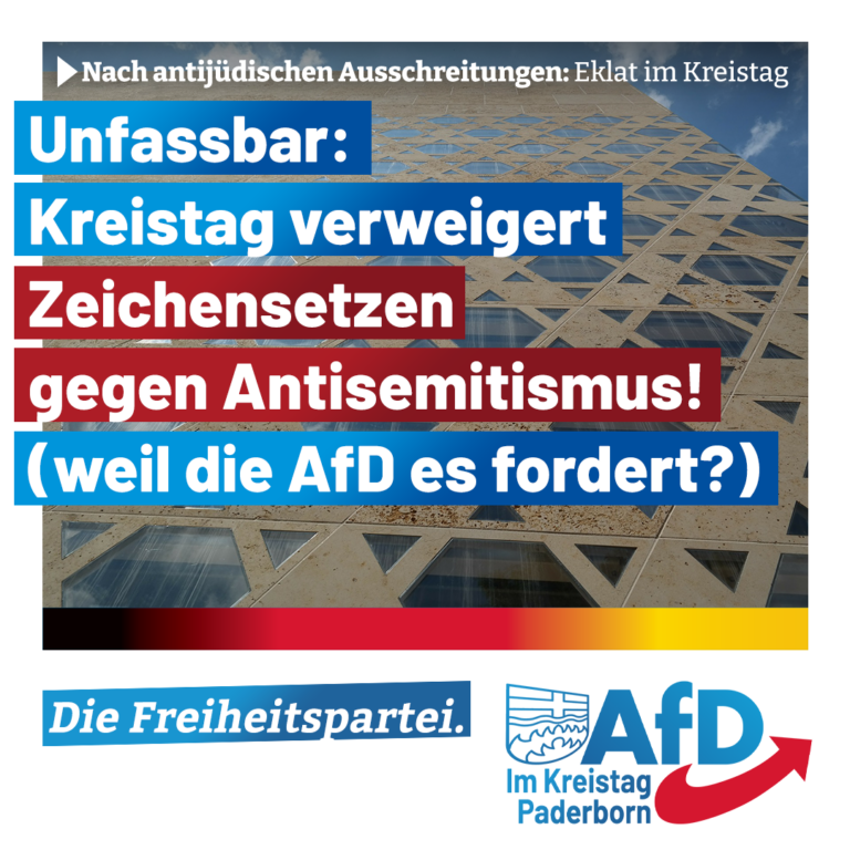 Kreistag verweigert Zeichensetzen gegen Antisemitismus – AfD ... Kreistag verweigert Zeichensetzen gegen Antisemitismus – AfD ...